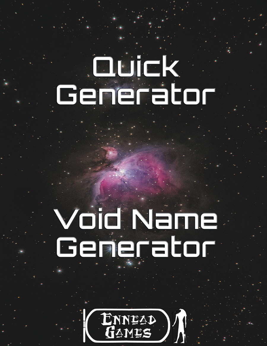 [PDF] Quick Generator - Void Name Generator - Ennead Games