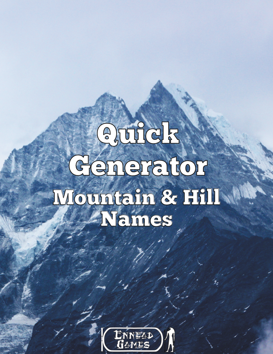 [PDF] Quick Generator Mountain and Hill Names - Ennead Games