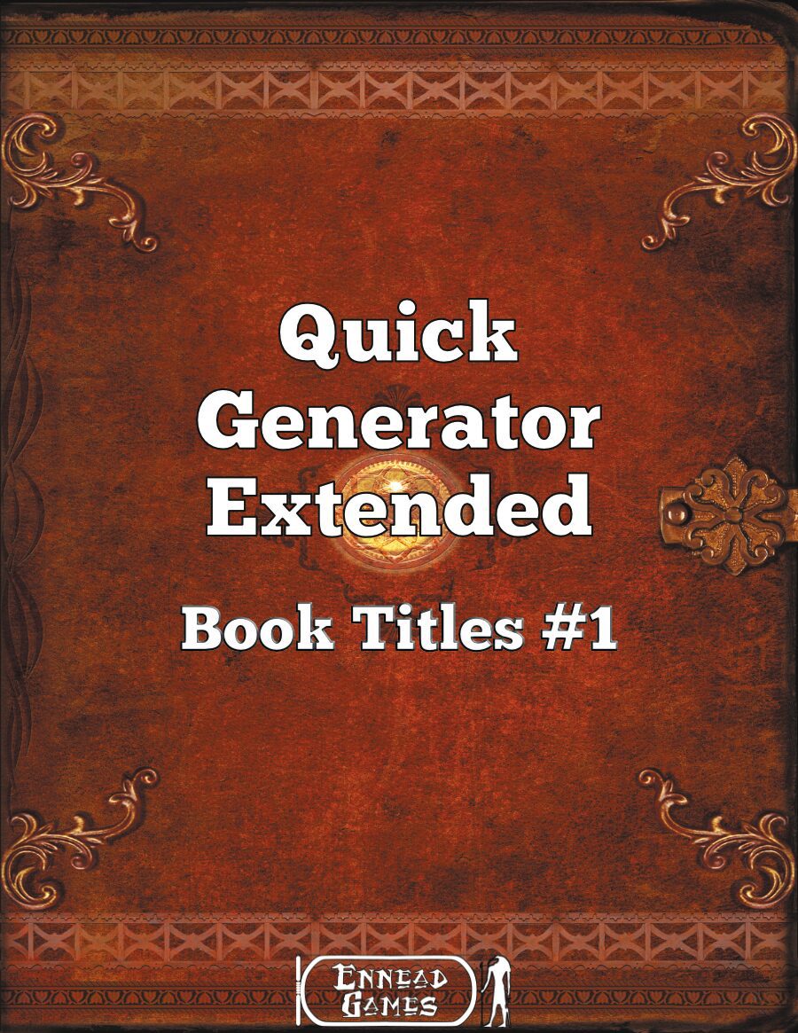 [PDF] Quick Generator Extended Book Titles #1 - Ennead Games