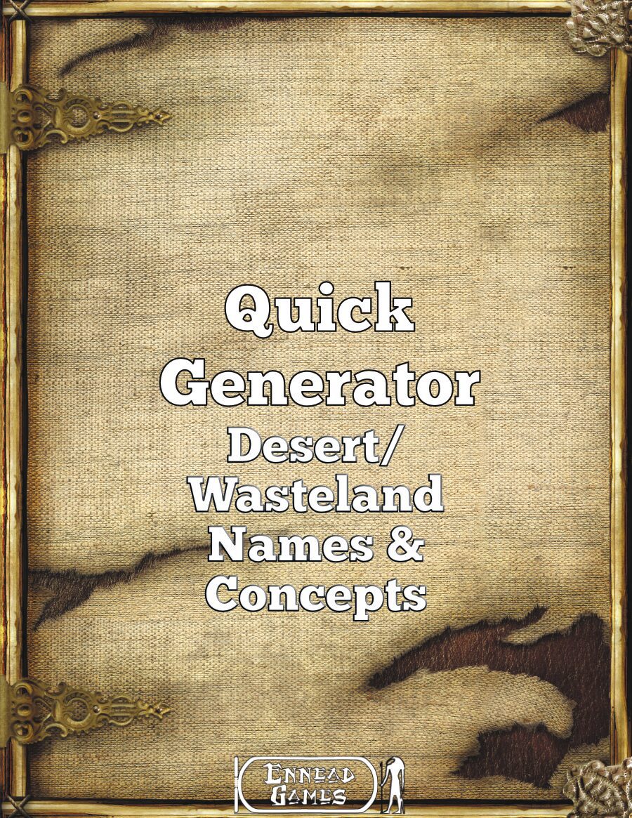 [PDF] Quick Generator Desert/Wastelands Names & Concepts - Ennead Games