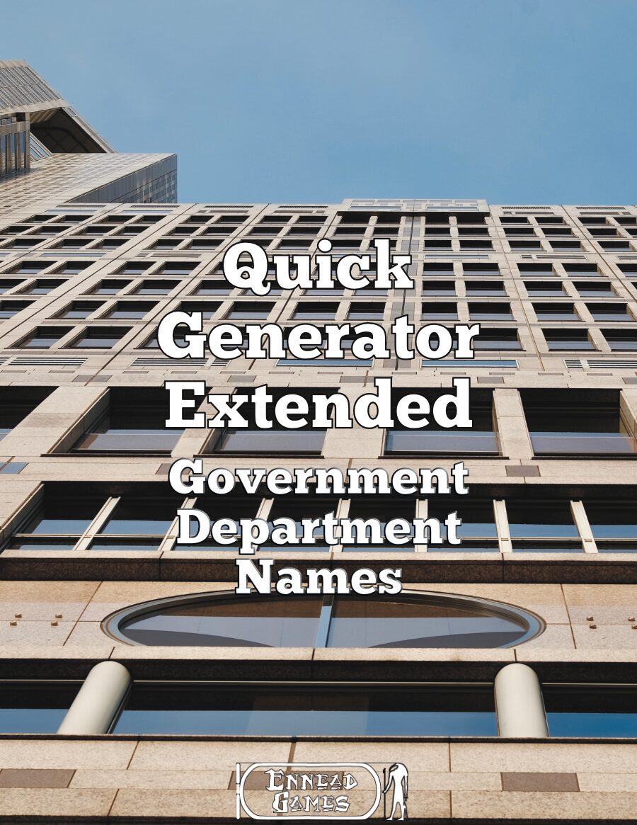 [PDF] QGE Government Department Names - Ennead Games