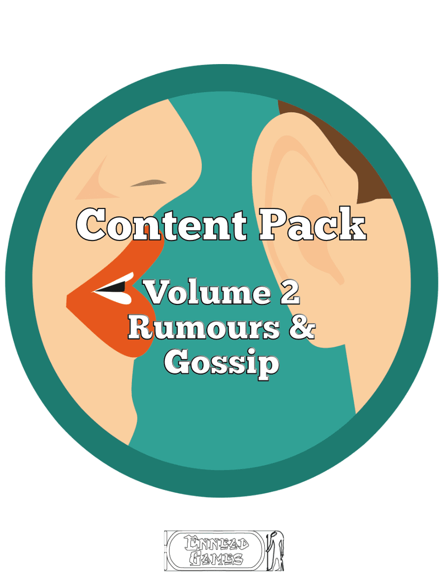 [PDF] Content Pack Volume 2 - Rumours & Gossip - Ennead Games