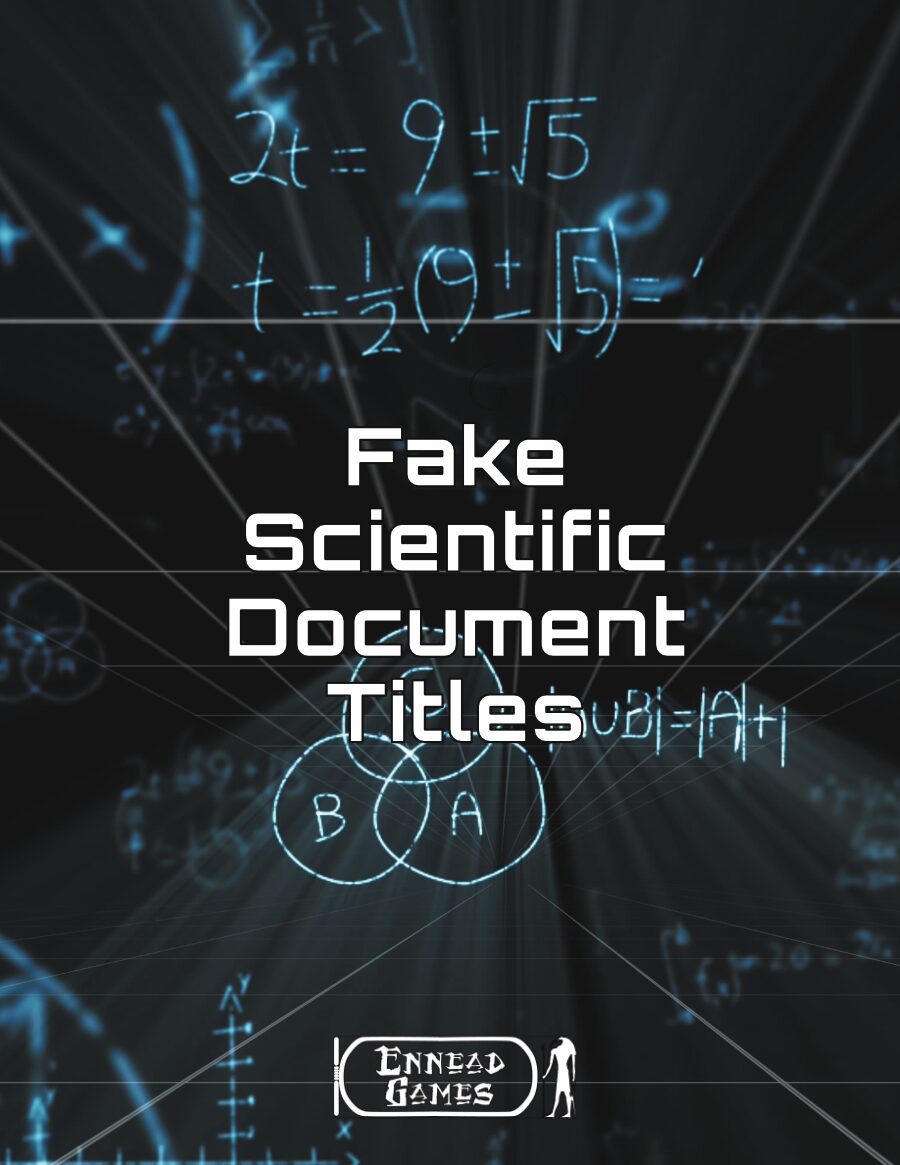 [PDF] Fake Scientific Document Titles